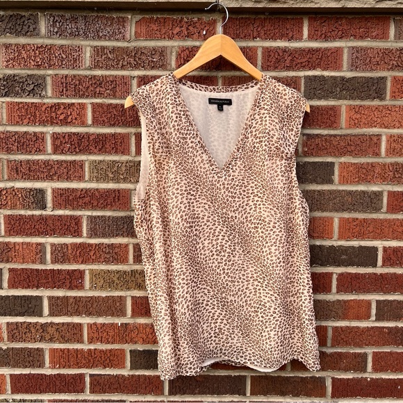 Banana Republic | Tops | Banana Republic Cream Tan And Cream Cheetah ...